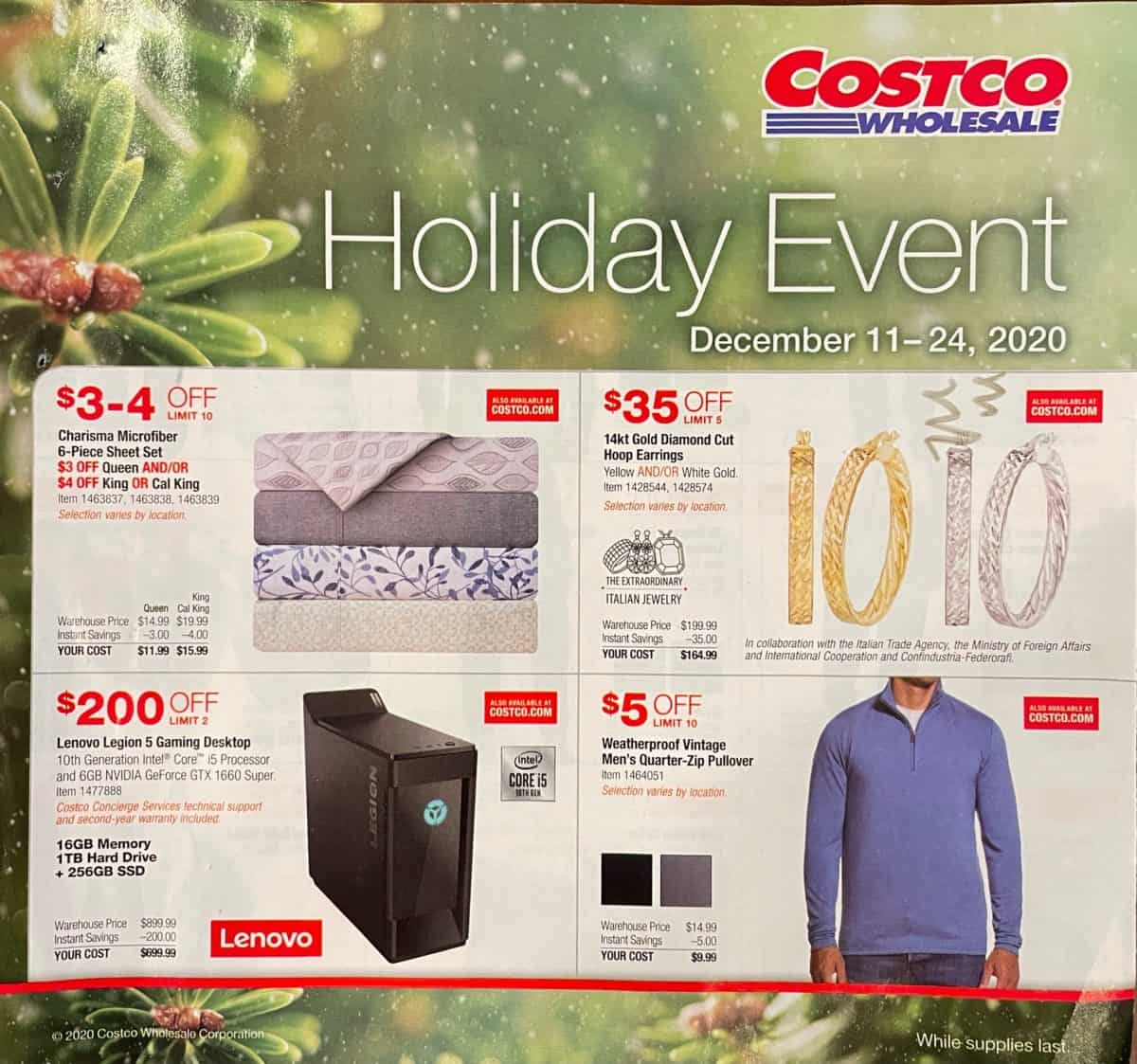 December Holiday Event Sale - Costco Deals